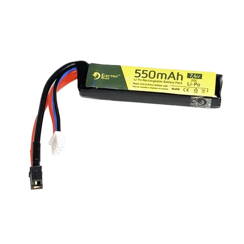 Electro River AEP Akku Lipo 550mAh 7,4V 20C - Micro Deans – BattleTacGear